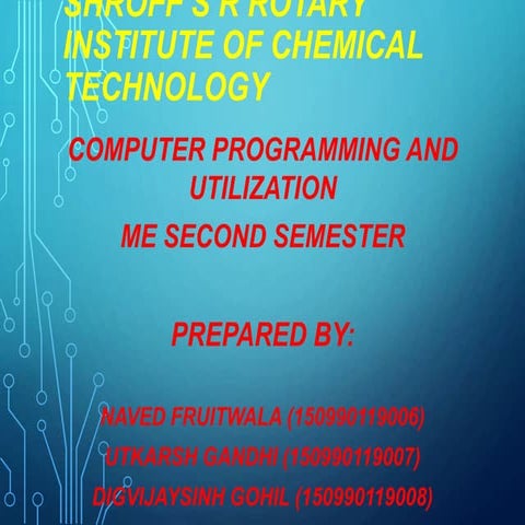 Computer Programming And Utilization Ppt 