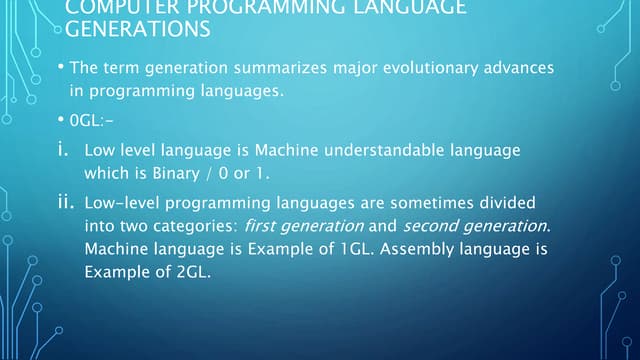 Computer Programming Language Generations Pptx Programming 3818