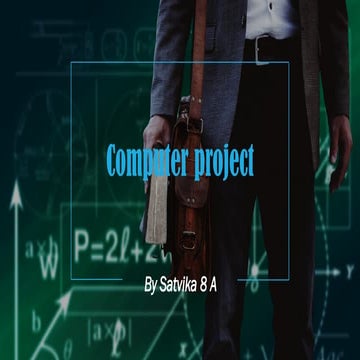 COMPUTER PROJECT REGARDING TECHNOLOGY .. | PPTX