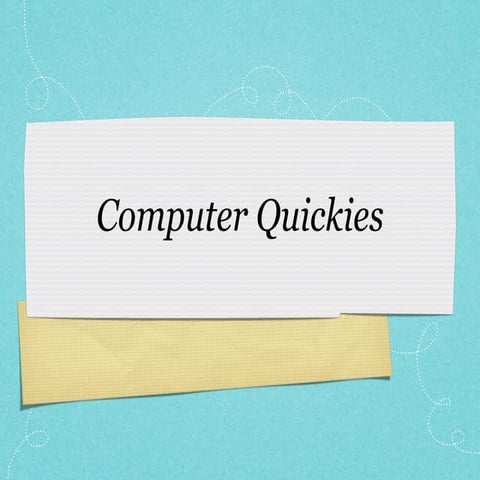 Computer Quick Tips For Seniors | PDF