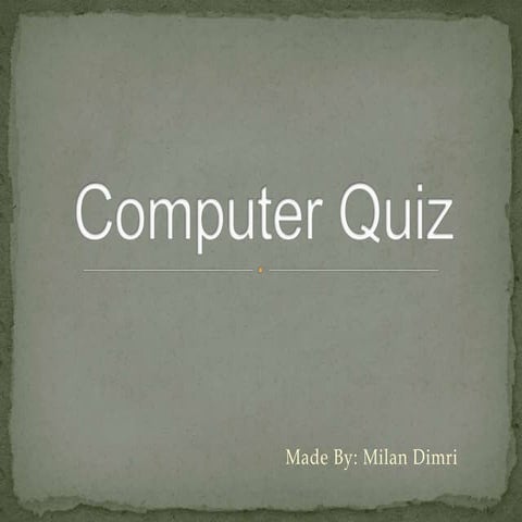 Computer Quiz | PPTX