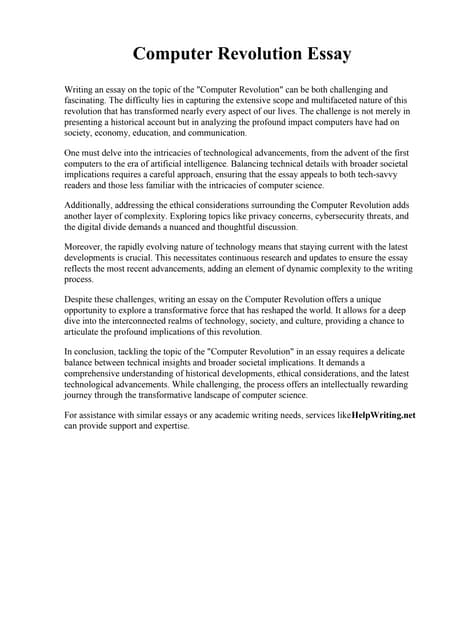 Essay On It Revolution.pdf