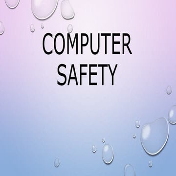 Computer safety | PPTX