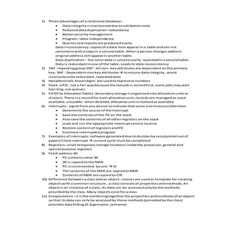 Computers a level notes | PDF