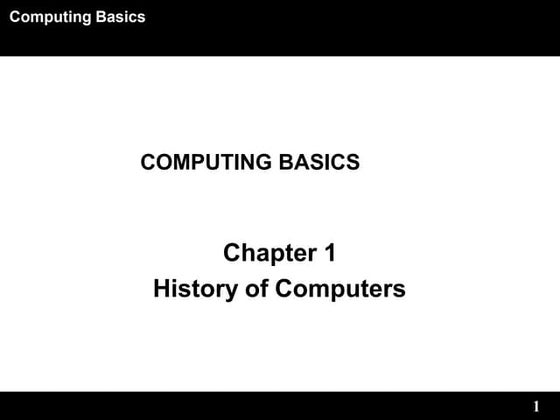 History of computer with pictures and descriptions | PPTX | Computing ...