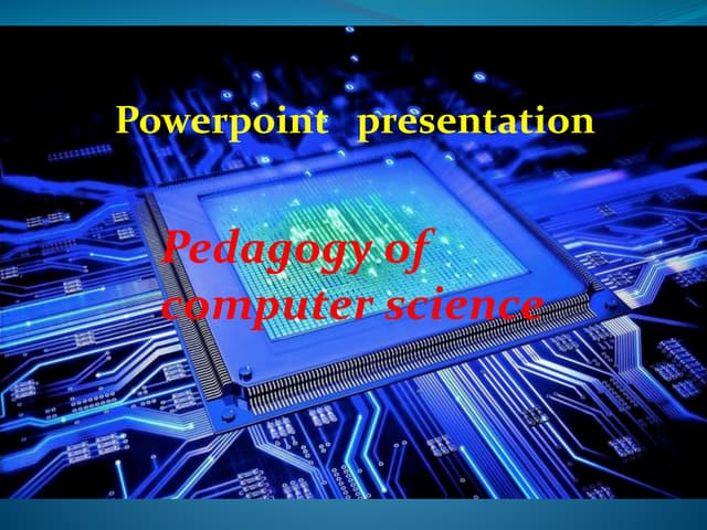 Aims and Objectives of teaching computer science | PPTX | Secondary ...