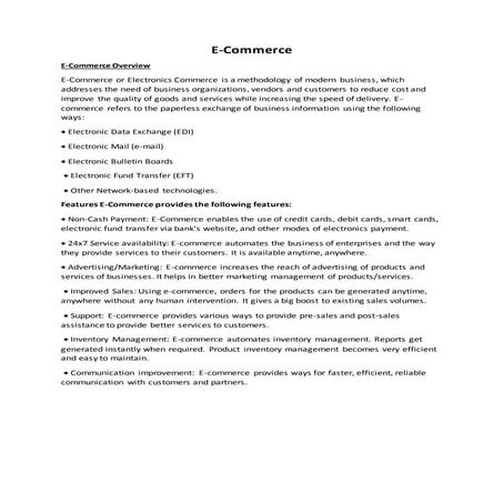 Computer science e_commerce | DOCX