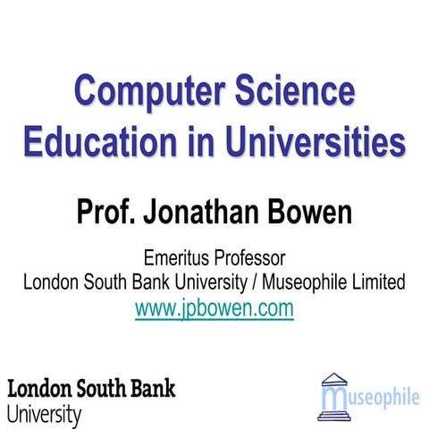Computer science education in universities | PDF | Postgraduate ...