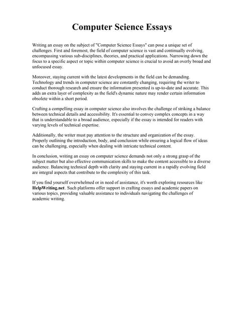 Computer Science Essay.pdf Computer Science Essay.pdf