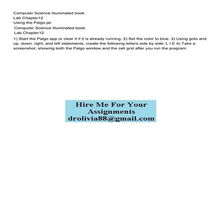 Computer Science Illuminated book Lab Chapter12 Using the .pdf