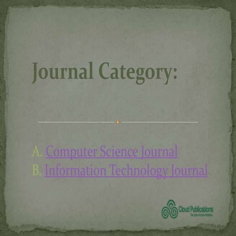 Computer science journal | PPTX
