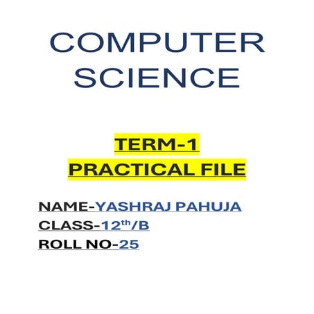 Computer Science Practical Pdf