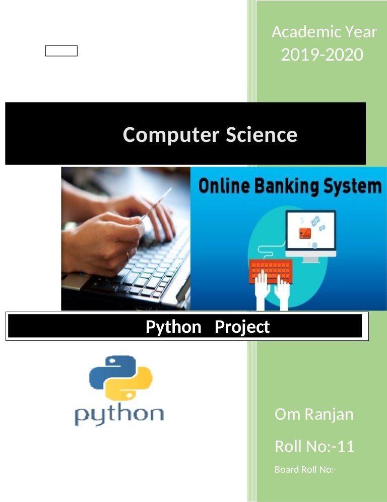 Computer science project on Online Banking System class 12