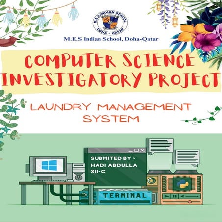 Computer Science Project- Laundry Management System | PDF