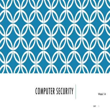 introduction to computer security lecture | PPTX