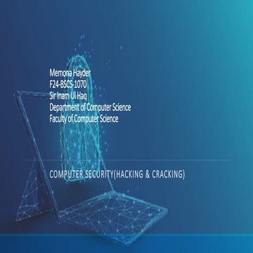 Computer Security(Hacking & Cracking) .pptx