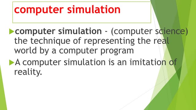 Computer Simulation Pptx Computing Technology And Computing