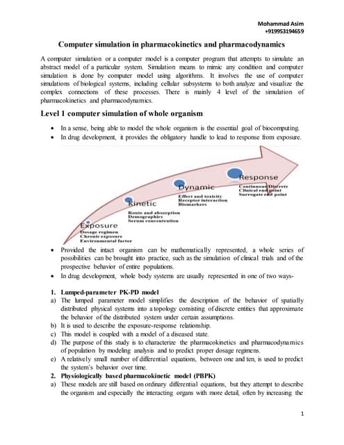 COMPUTER SIMULATIONS IN PHARMACOKINETICS & PHARMACODYNAMICS | PPTX