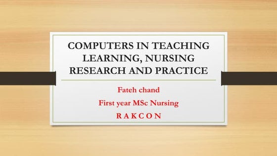 Role of computers in research | PDF