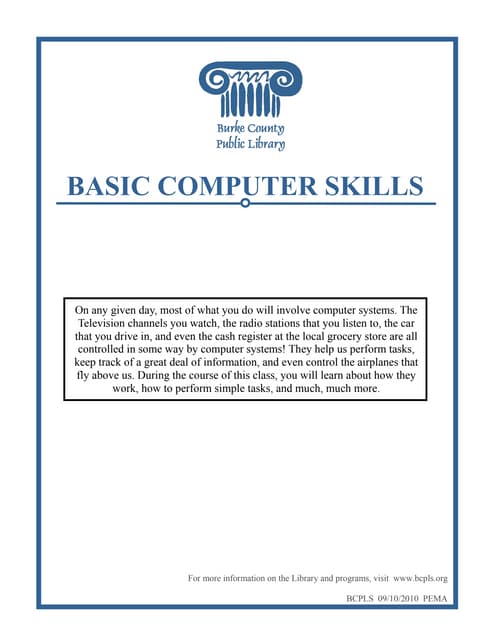 Beginning computer basics exercise | PDF