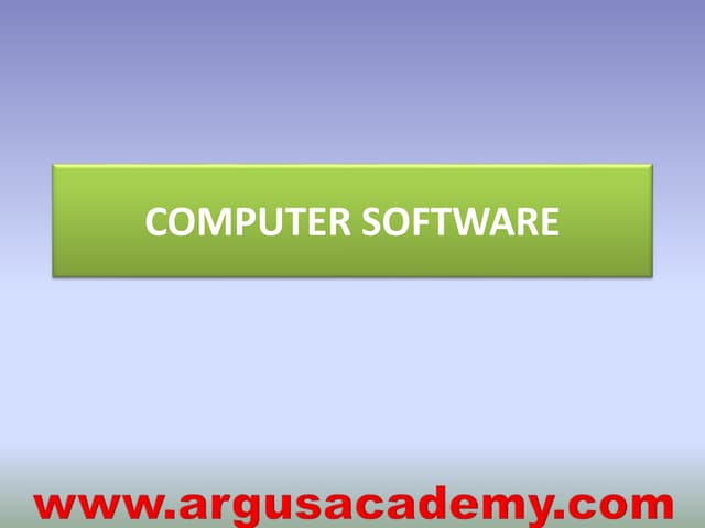 Computer Software Ppt