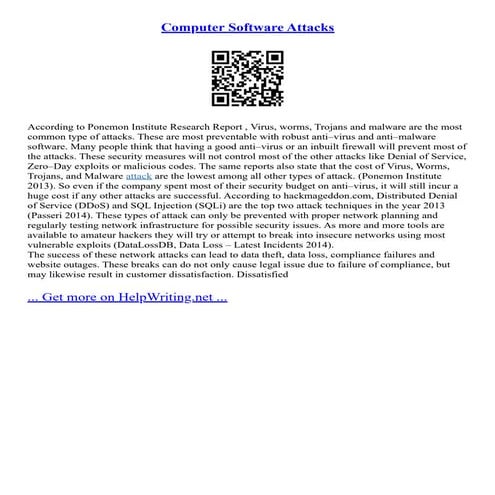 Computer Software Attacks | PDF
