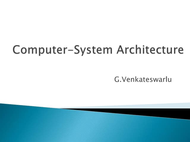 Computer System Architecture Pptx Operating Systems Computer Software And Applications