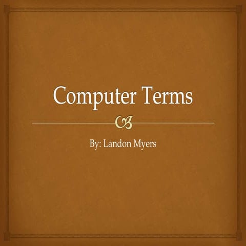 Computer terms | PPTX