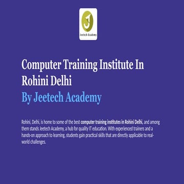 Computer Training Institute In Rohini Delhi.pptx