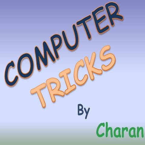 Computer Tricks | PPT