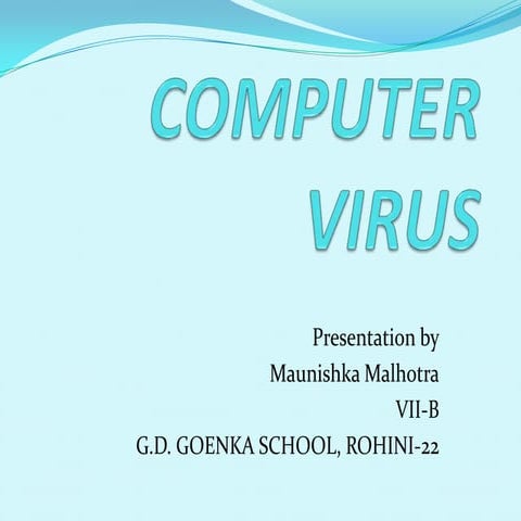 Computer Virus powerpoint presentation | PPTX