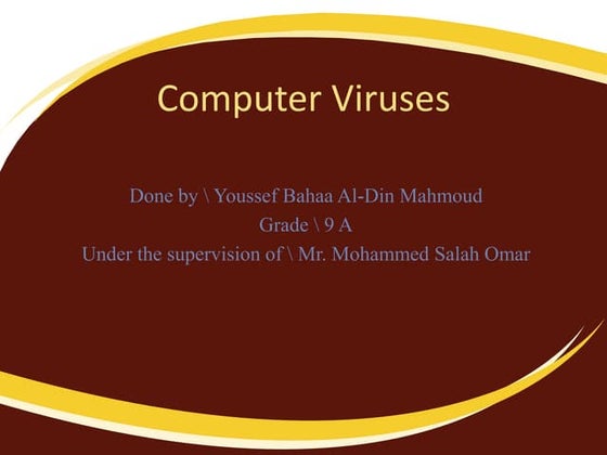 Computer Virus powerpoint presentation | PPTX