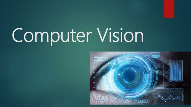 Computer Vision Ppt Ppt