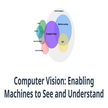 Vomputer Vision enabling machines to see and understand | PPTX