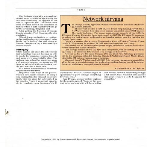 Downsized First Mainframe in Florida 45 Billion Dollar Tax Roll | PDF