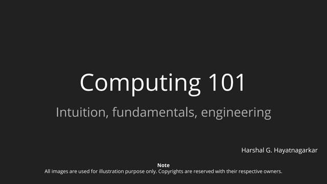 Computing 101 An Imperfect Introduction To Computing Using Cooking