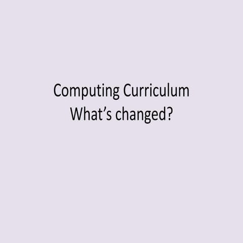 Computing curriculum | PPT