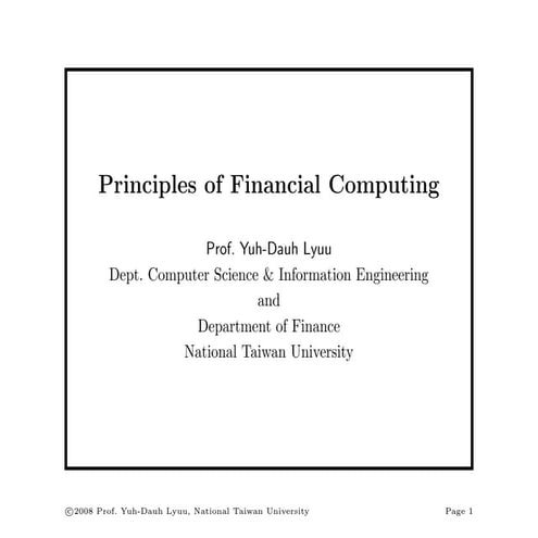 Computing finance | PDF