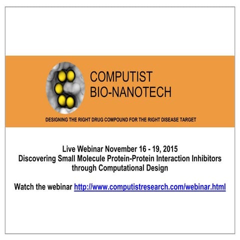 Webinar: Discovering Small Molecule Protein-Protein Interaction ...
