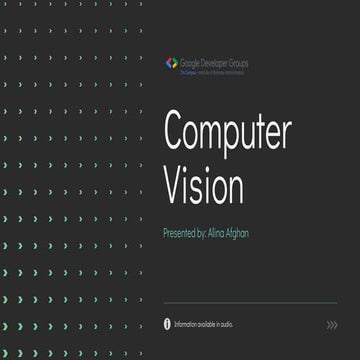 CompVis 101 - Computer Vision Bootcamp - GDGoC IBA | PDF
