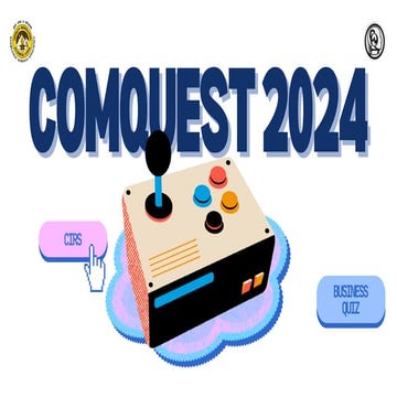 Comquest Finalé - Interschool Business Quiz | PDF