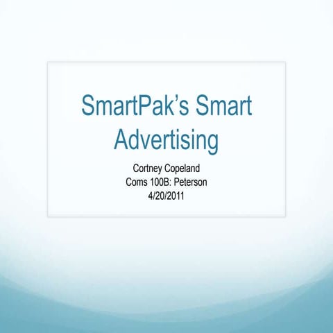 SmartPak's Smart Advertising | PPTX