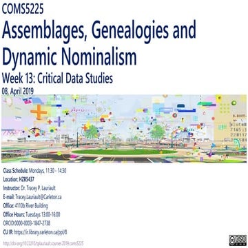 COMS5225 Critical Data Studies | PPT