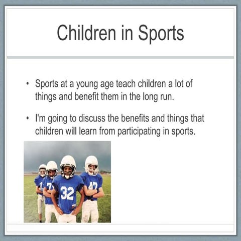 Developing Life Skills Through Kid's Sports | PDF