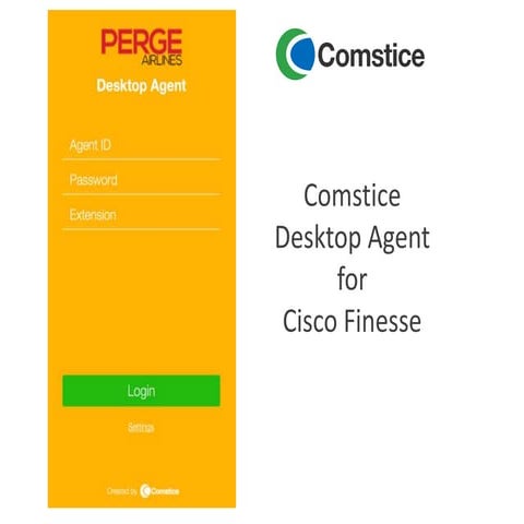 Comstice Desktop Agent for Cisco Finesse | PPT