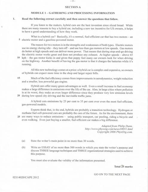 Cape Communication Studies Sba Unit 1 | DOCX