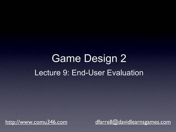 Learning Games Design Framework | PPT