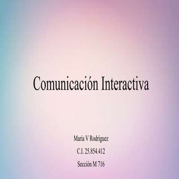 Comunicacion Interactiva | PPT