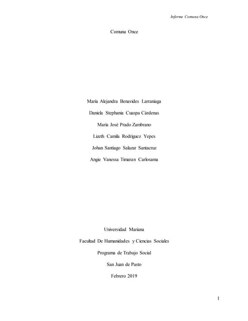 Mapa comuna once | PDF