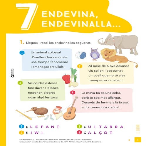 Cuaderno ejercicios de lengua 3r ep, catalán | PDF